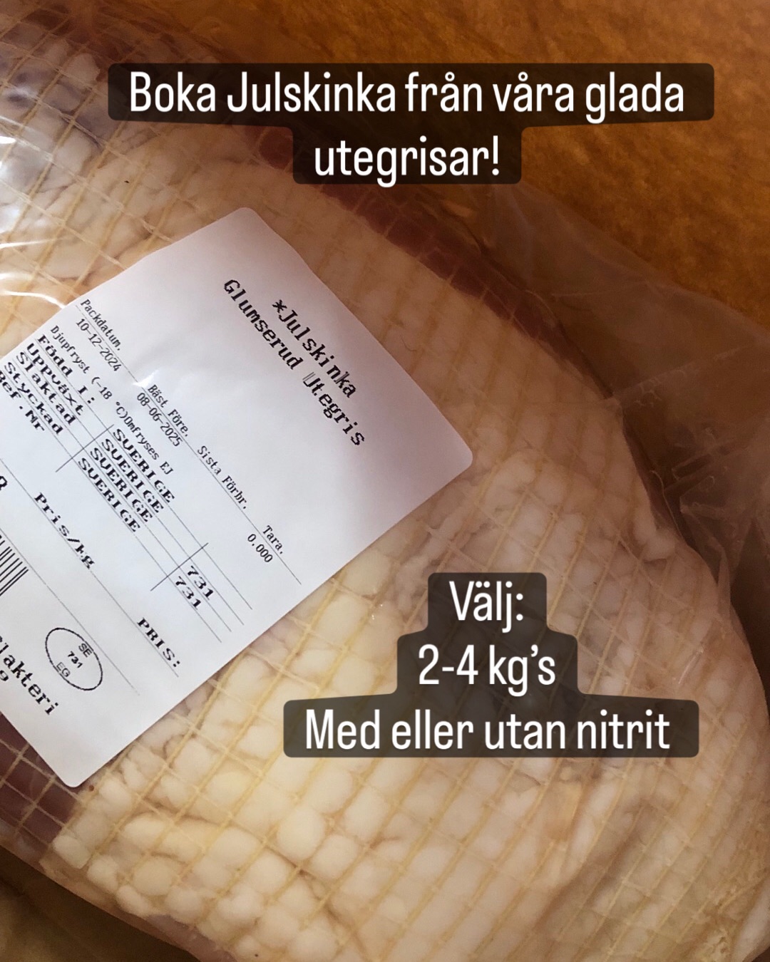 Boka Julskinka från utegrisar – Dalslands Struts